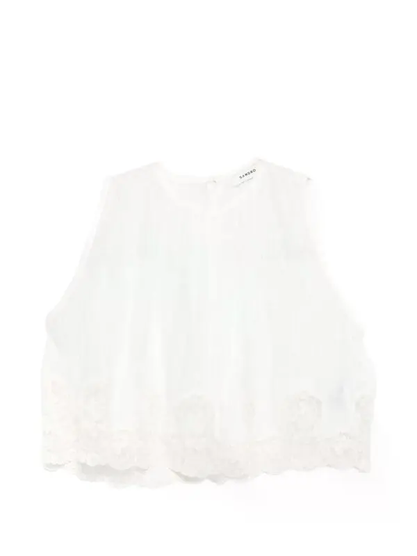 Sandro Lace-hem Blouse