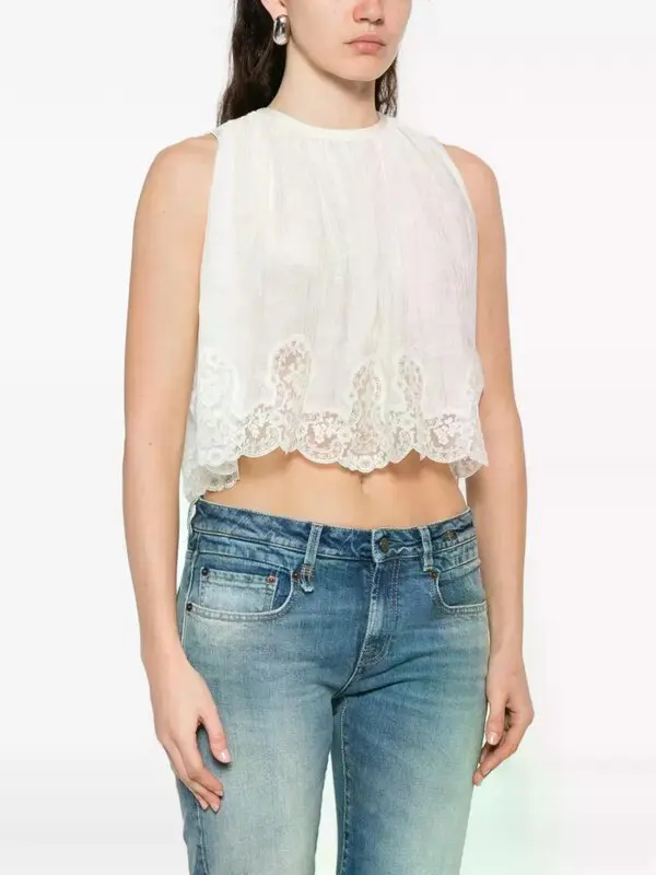 Sandro Lace-hem Blouse