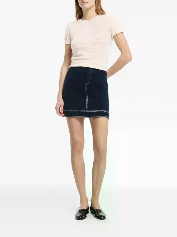 BARRIE Striped Embossed Knit Top