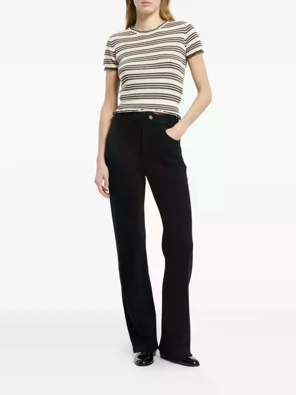 BARRIE Striped Embossed Knit Top