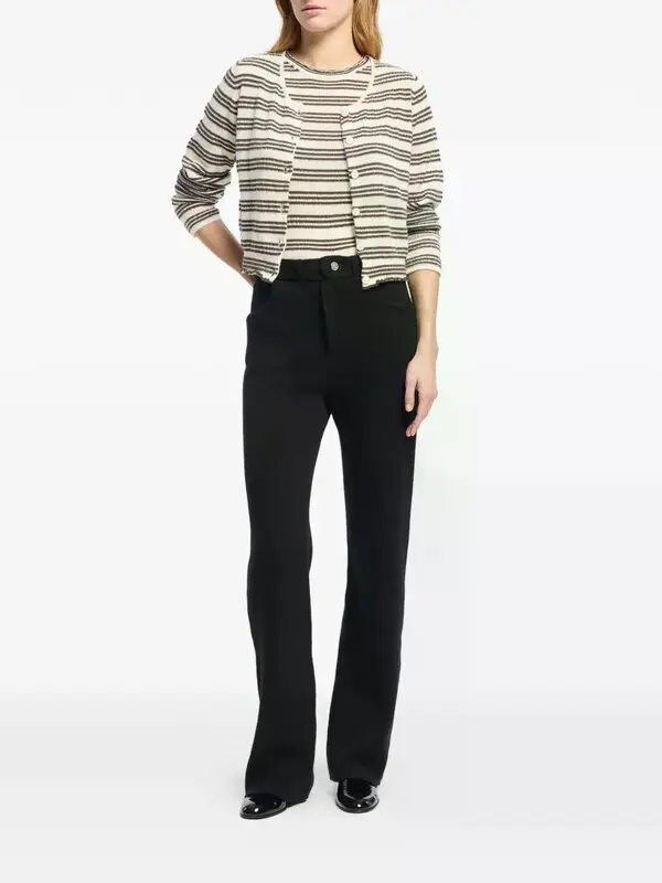 BARRIE Striped Cashmere Cardigan