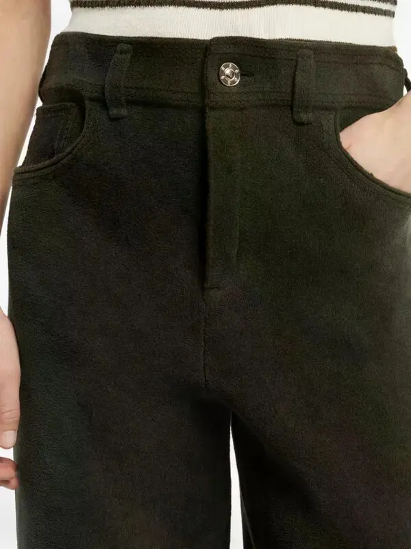 BARRIE Suede-effect Trousers