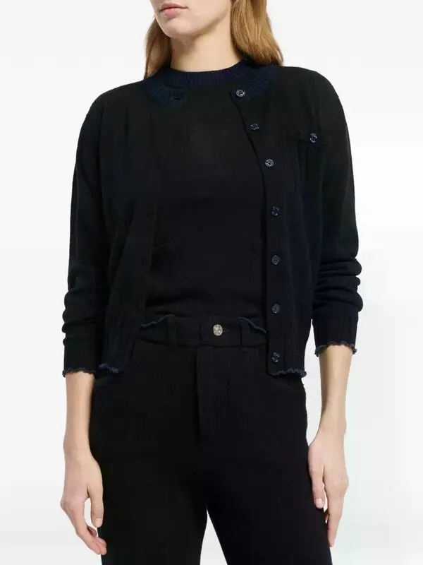 BARRIE Cardigan With Ribbed Detailing
