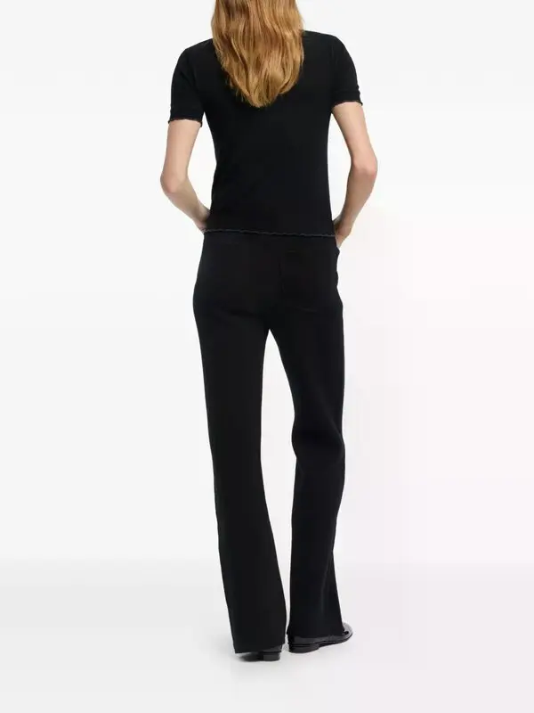 BARRIE Ribbed Detailing Top - Black