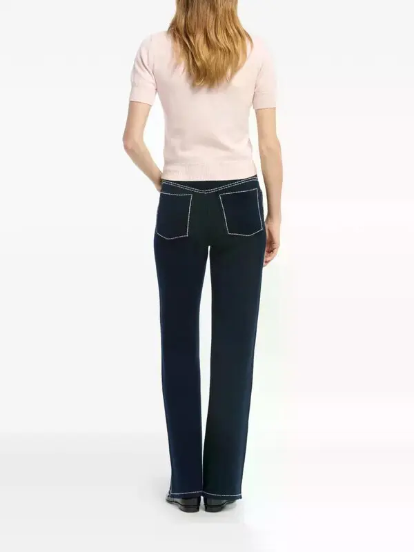 BARRIE Cotton And Cashmere Top With Jewelled Buttons - Pink