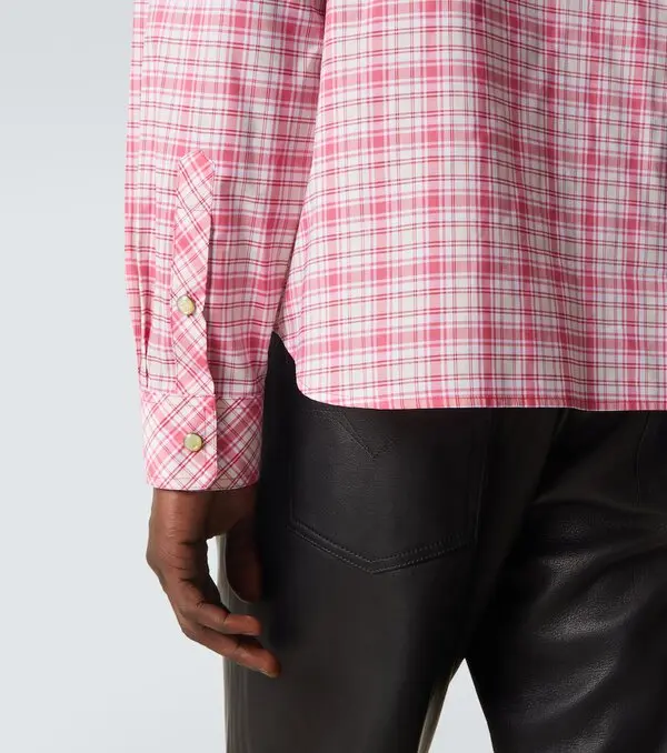 Versace Checked Cotton Poplin Shirt