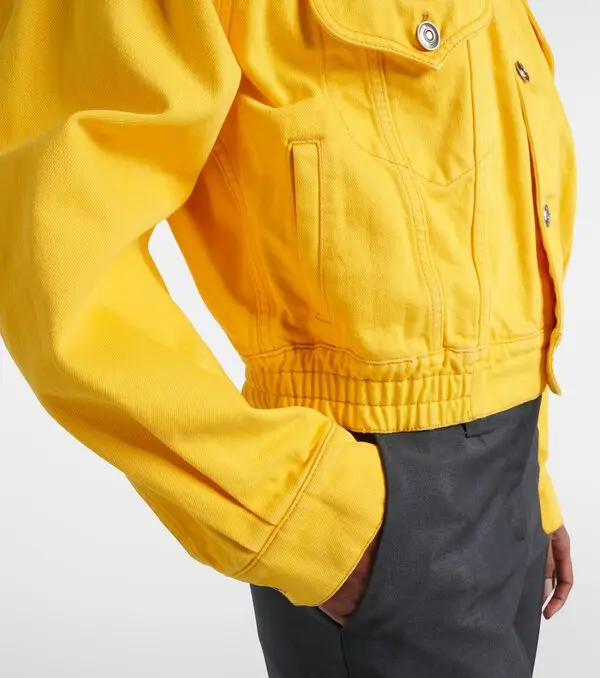 Versace Denim Blouson Jacket - Yellow