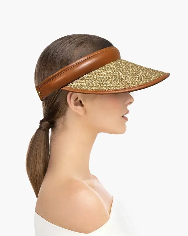 Eric Javits Derby Visor - Gold