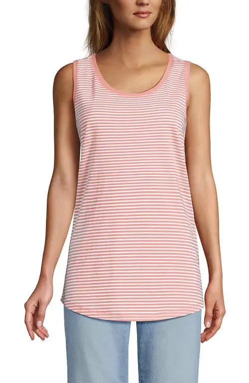LANDS' END Supima Cotton Tunic Tank - Soft Orchid