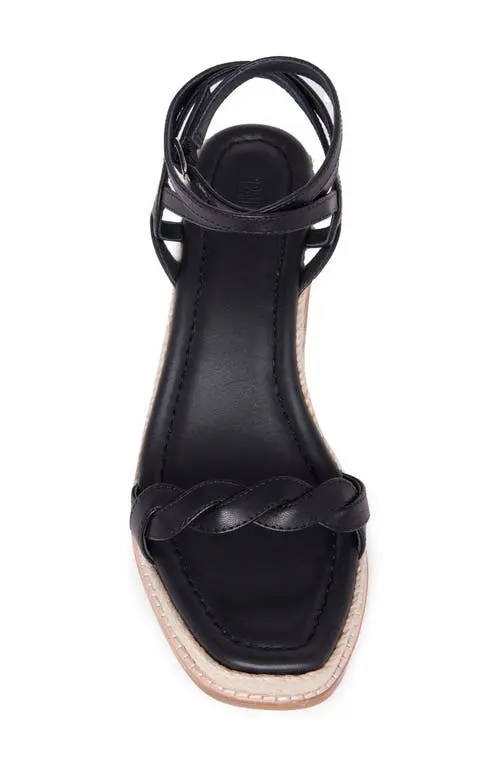 Paige Joanna Ankle Strap Platform Wedge Sandal - Black