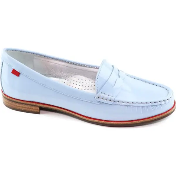 MARC JOSEPH NEW YORK East Village Patent Leather Penny Loafer - Baby Blue Soft Patent