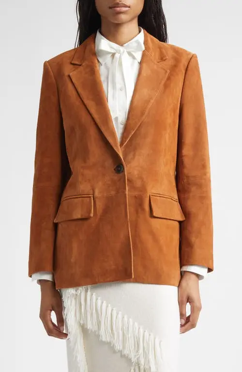 Derek Lam 10 Crosby Eurelle Suede Blazer - Luggage