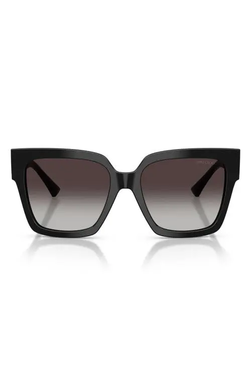 JIMMY CHOO 54mm Gradient Square Sunglasses - Black/gradient Gray