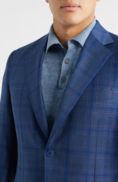HERITAGE GOLD Plaid Wool Sport Coat