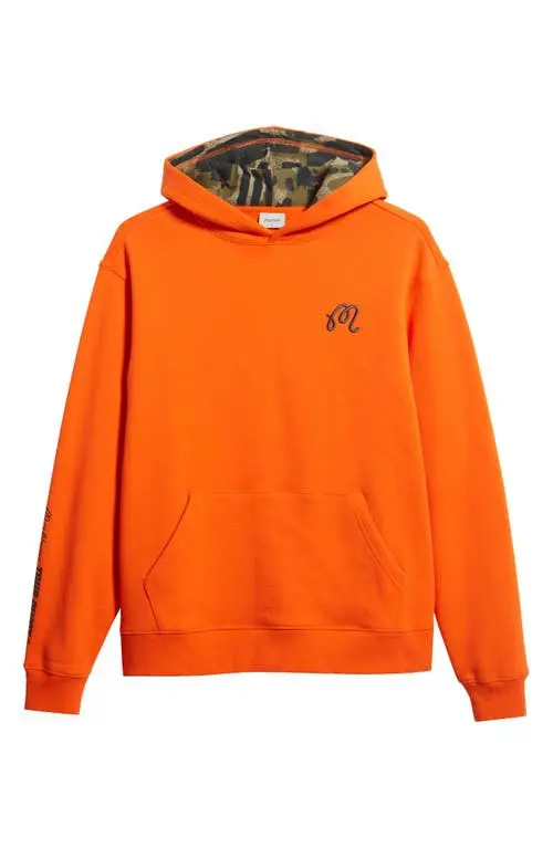 MALBON Fesque Tour Divot Camo Hoodie - Flame/bark Camo