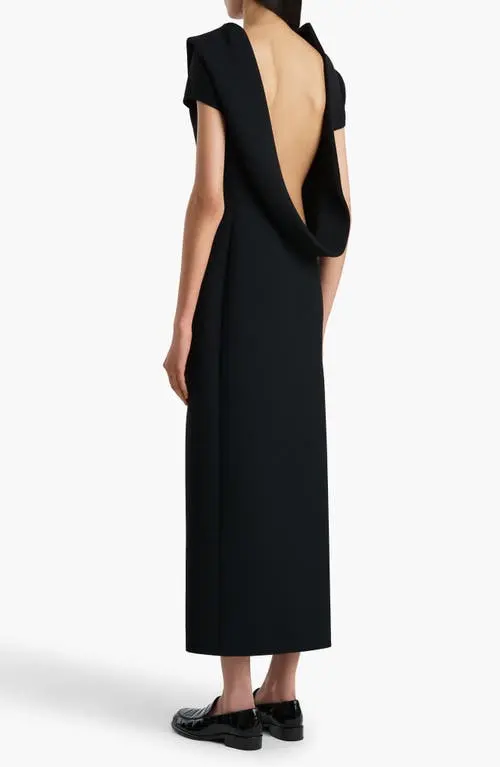 Khaite Iryl Open-back Crepe Dress - Black