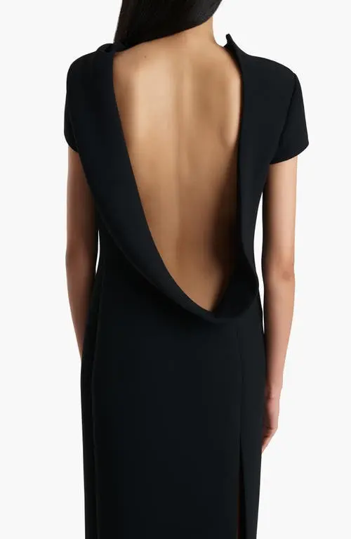 Khaite Iryl Open-back Crepe Dress - Black