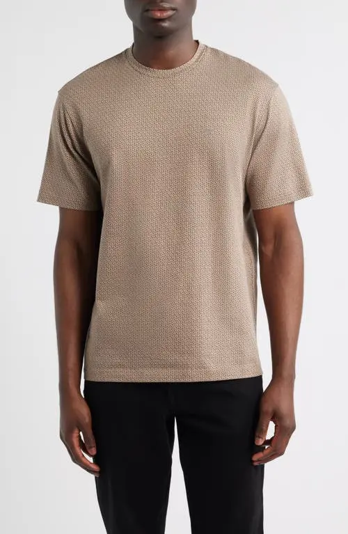 Emporio Armani Geo Print Cotton Graphic T-shirt - Brown