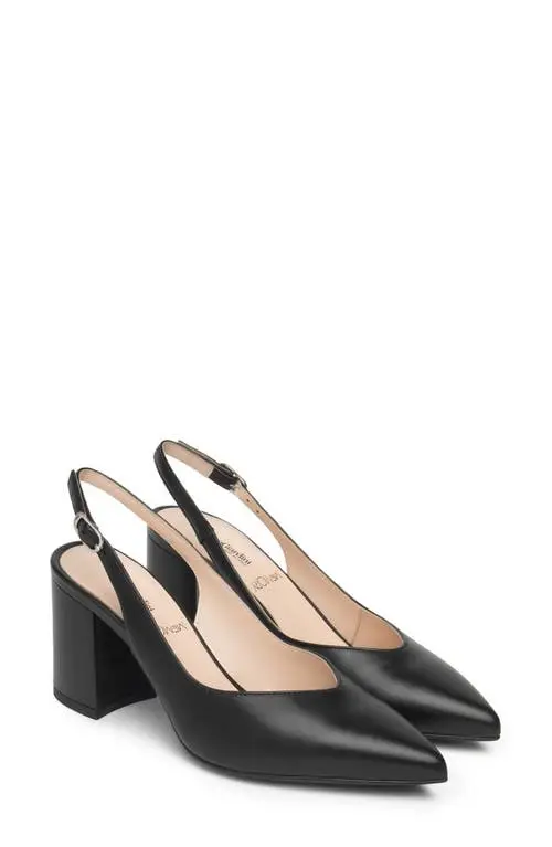 NEROGIARDINI Slingback Pointed Toe Pump - Black
