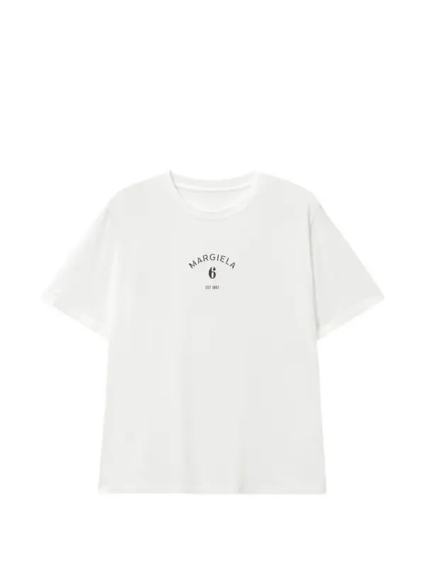 MAISON MARGIELA Logo Cotton T-shirt - White