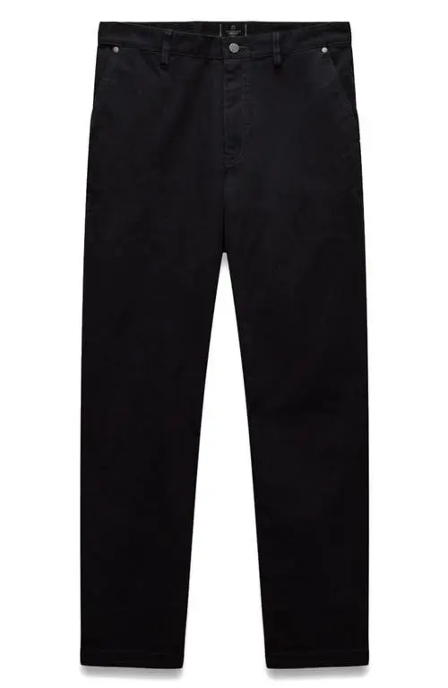 Reigning Champ Grounds Standard Straight Leg Cotton Canvas Work Pants - Black
