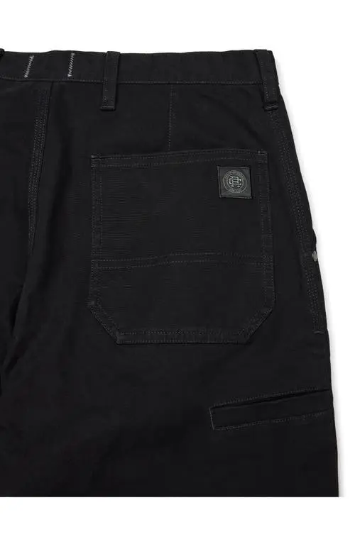 Reigning Champ Grounds Standard Straight Leg Cotton Canvas Work Pants - Black