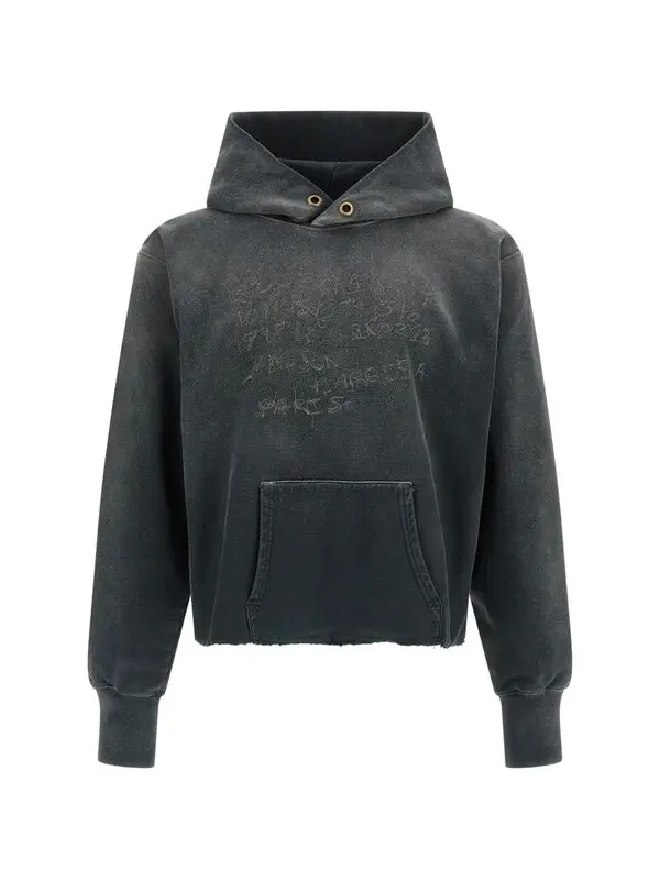 MAISON MARGIELA Logo Cotton Hoodie - Black