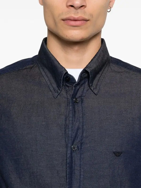 Emporio Armani Denim Cotton Shirt - Blue