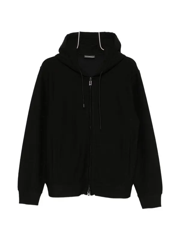 Emporio Armani Cotton Blend Hoodie - Black