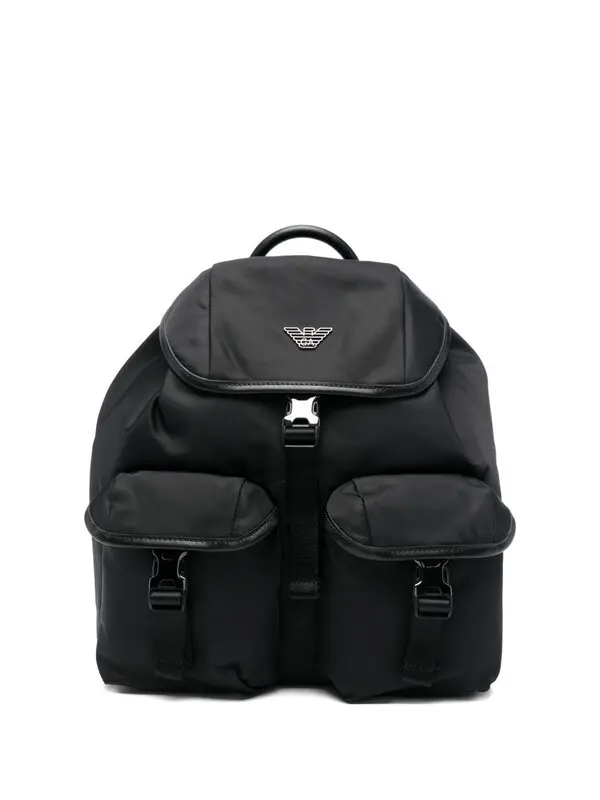Emporio Armani Nylon Backpack - Black