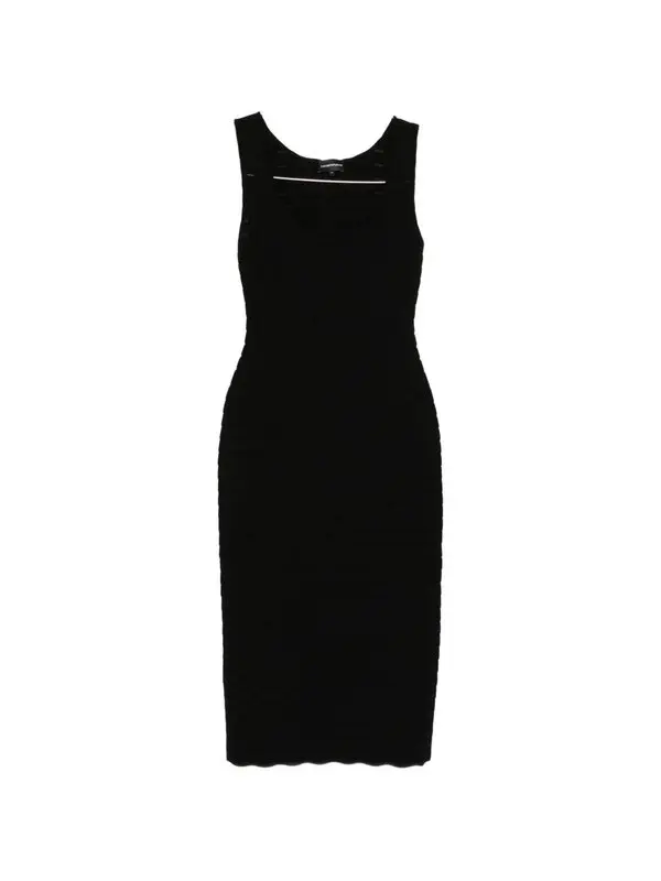 Emporio Armani Sleeveless Midi Dress - Black
