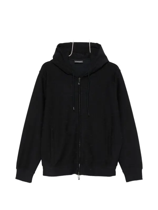 Emporio Armani Cotton Blend Hoodie - Blue