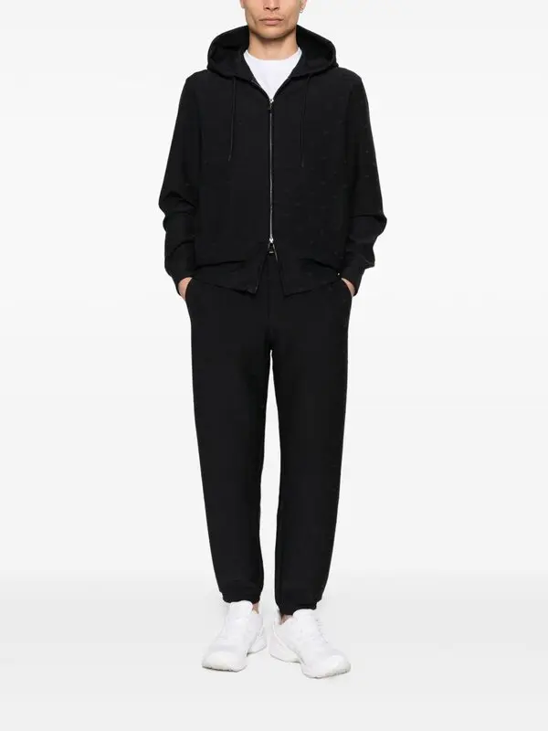 Emporio Armani Cotton Blend Hoodie - Blue