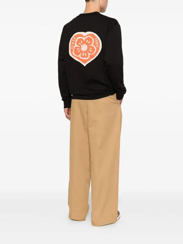 Kenzo Boke Heart Cotton T-shirt - Black