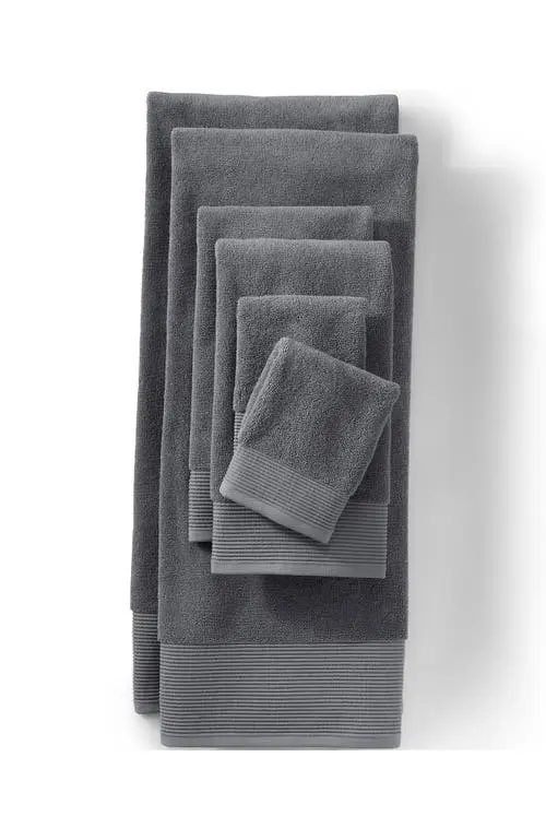 LANDS' END Premium Supima Cotton Towel - Rich Steel