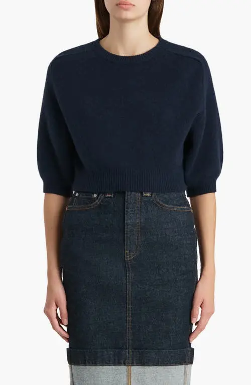 Khaite Lorelai Wool & Cashmere Blend Sweater - Midnight Navy