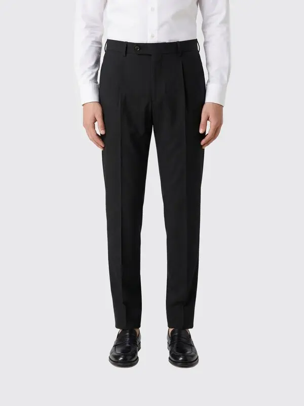 PT TORINO Virgin Wool Tailored Trousers - Black