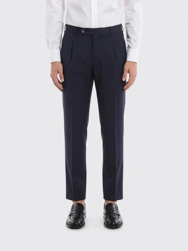 PT TORINO Virgin Wool Tailored Trousers - Blue