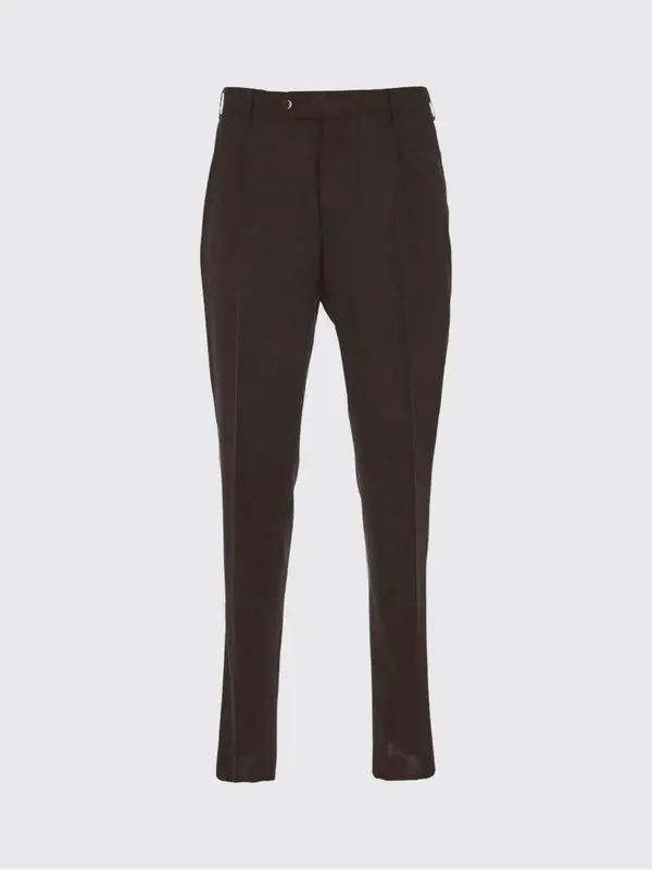 PT TORINO Virgin Wool Tailored Trousers - Brown