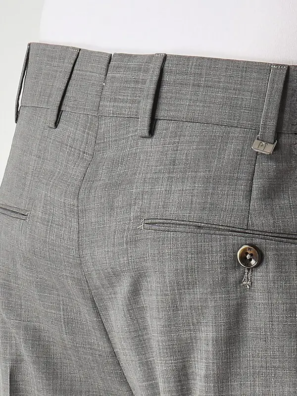 PT TORINO Virgin Wool Tailored Trousers - Grey 1