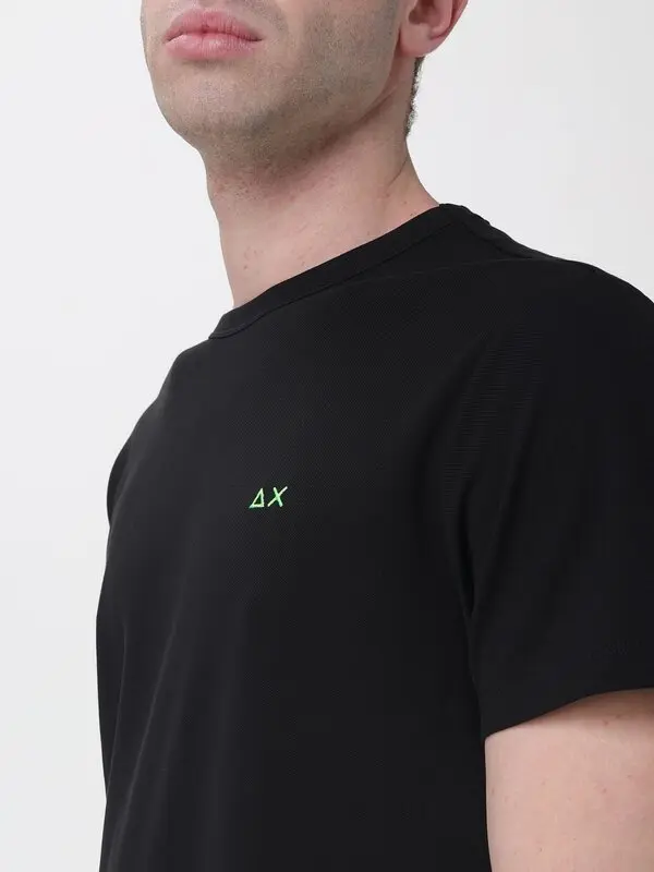 SUN 68 Basic Cotton T-shirt - Black