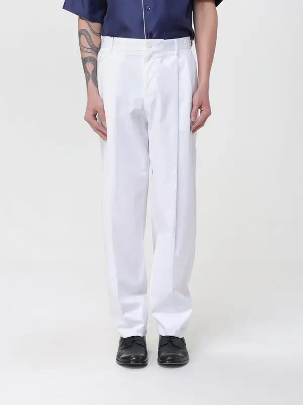Dolce & Gabbana Tailored Cotton Trousers - White