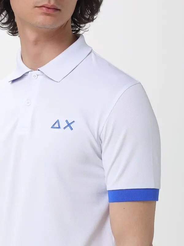 SUN 68 Cotton Polo Shirt - White