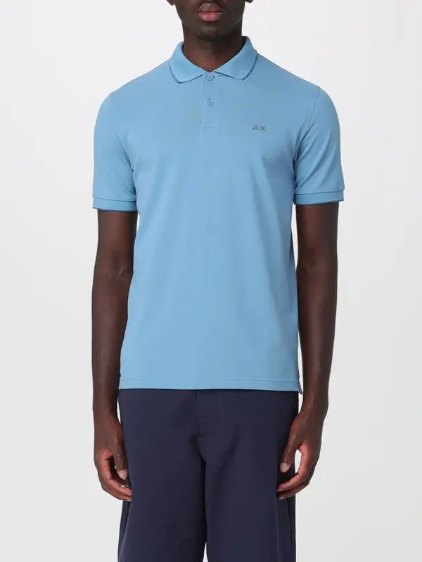 SUN 68 Polo Shirt - Gnawed Blue
