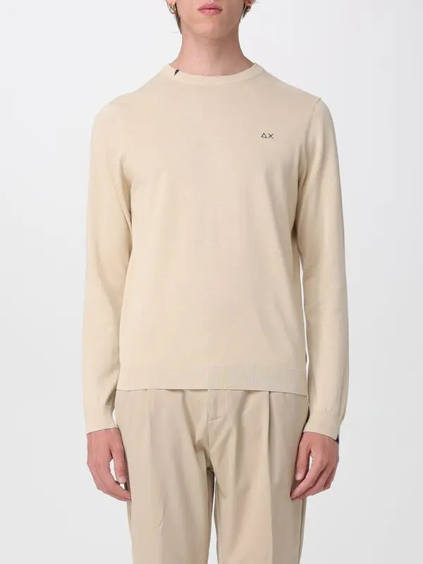 SUN 68 Crew Neck Sweater - Beige