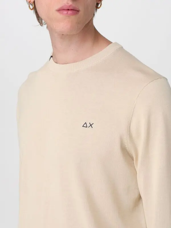 SUN 68 Crew Neck Pullover - Beige