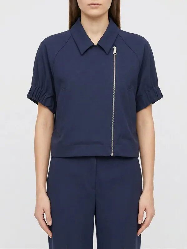 Fabiana Filippi Cropped Zip-up Jacket - Blue