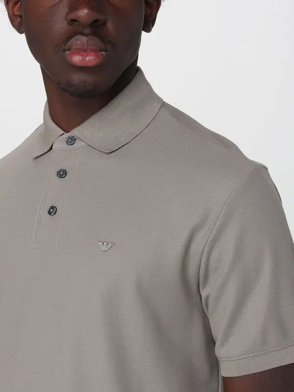 Emporio Armani Cotton Polo Shirt - Grey