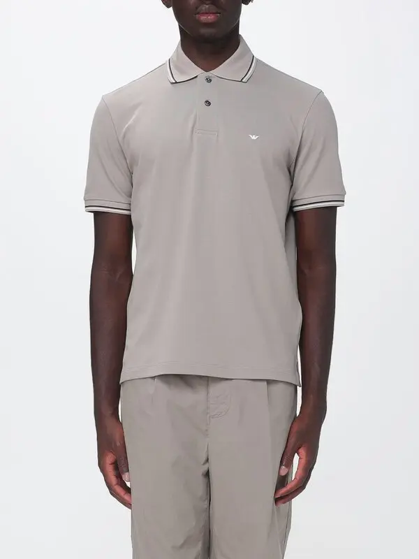 Emporio Armani Stretch Cotton Polo Shirt - Grey 1