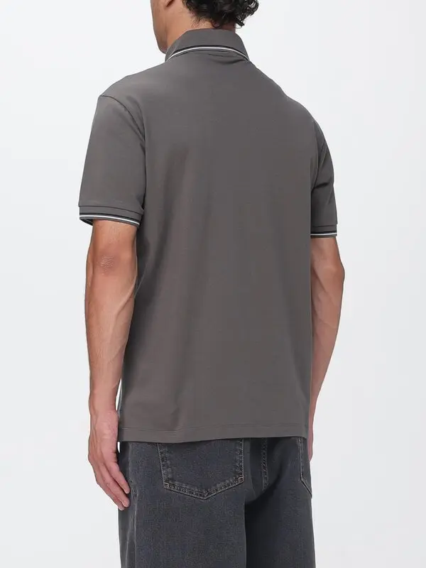 Emporio Armani Stretch Cotton Polo Shirt - Grey